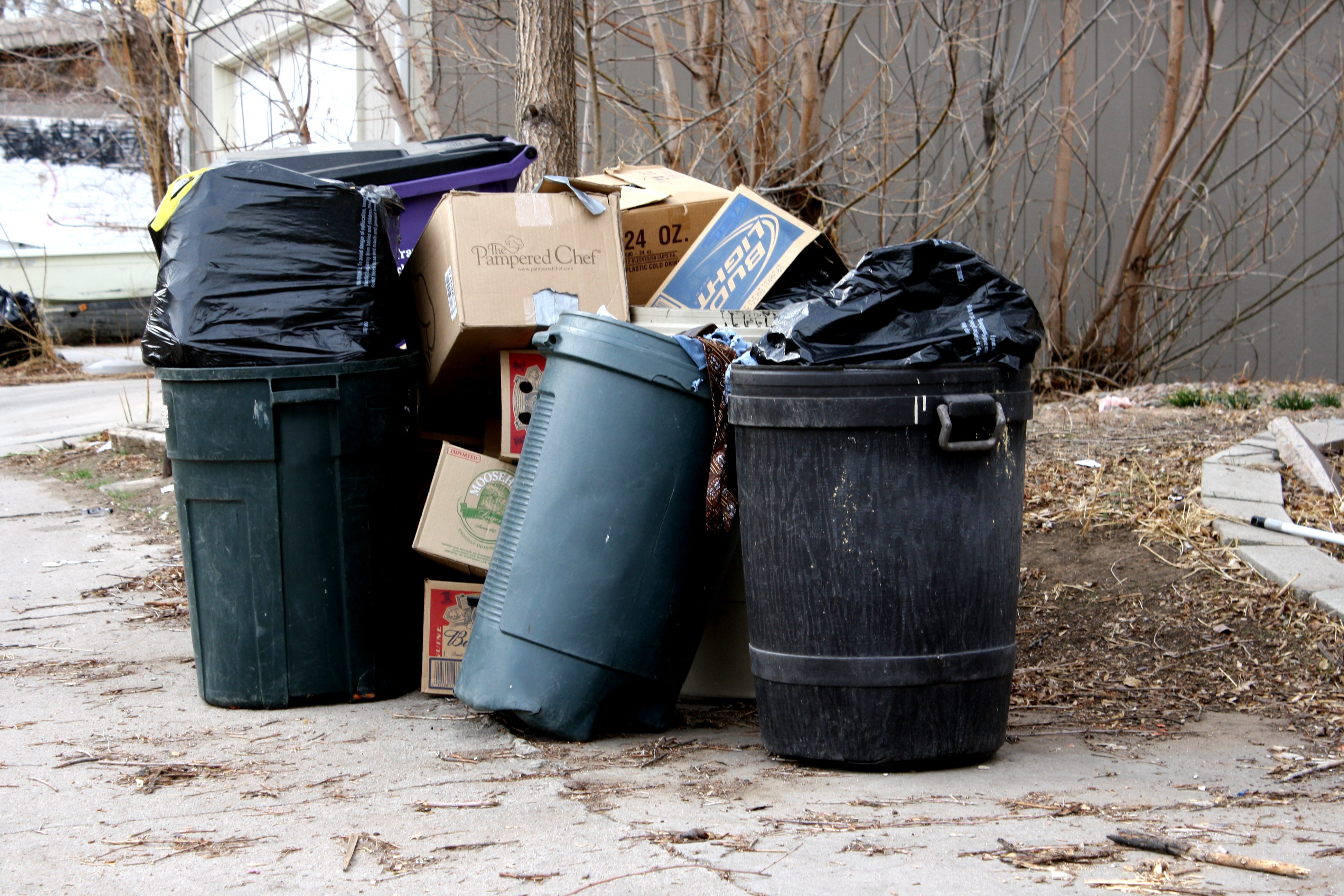 Garbage Cans Overflowing With Trash Photos Public Domain